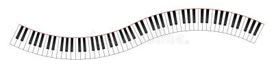 Curved Piano Keyboard stock vector. Illustration of keyboard - 27040096