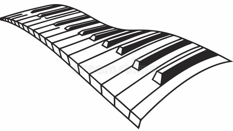 Curved Piano Keyboard Stock Illustrations – 185 Curved Piano Keyboard ...