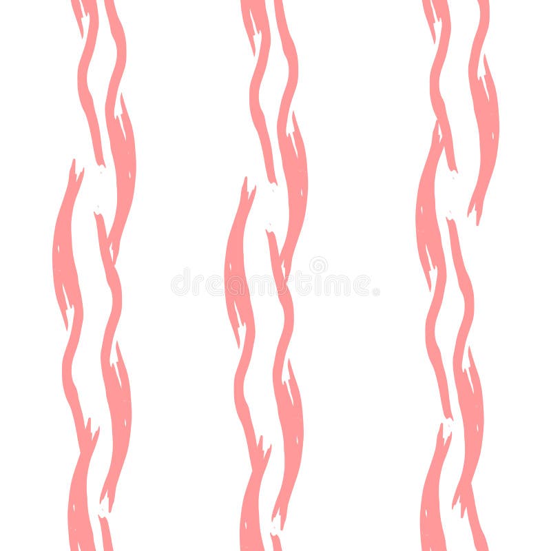 Curved Pink Lines Pattern on White Background. Stock Vector ...