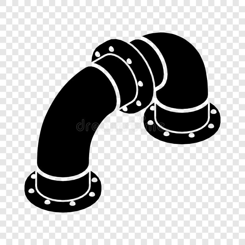 Curved Pipe Icon, Simple Black Style Stock Vector - Illustration of ...