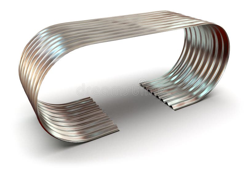 Curved Profile Sheet of Metal Stock Photo - Image of gutters ...