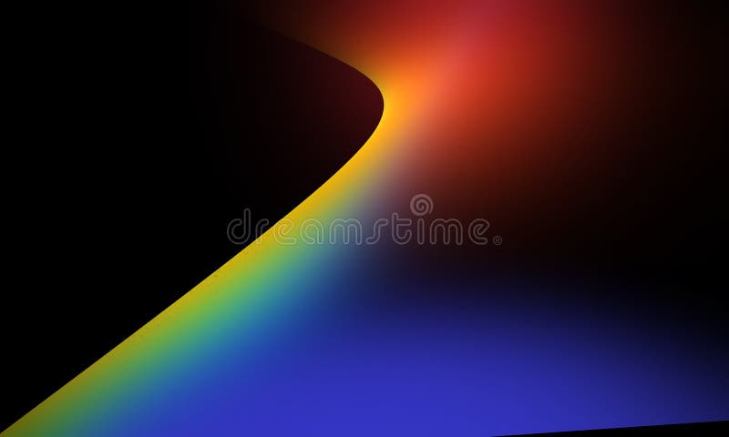 Creative Abstract Pattern with Rainbow Color on Black Background Stock ...