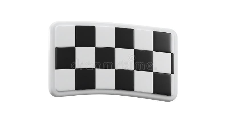 Curved Rectangular Tile Pattern with a Black and White Checkerboard ...