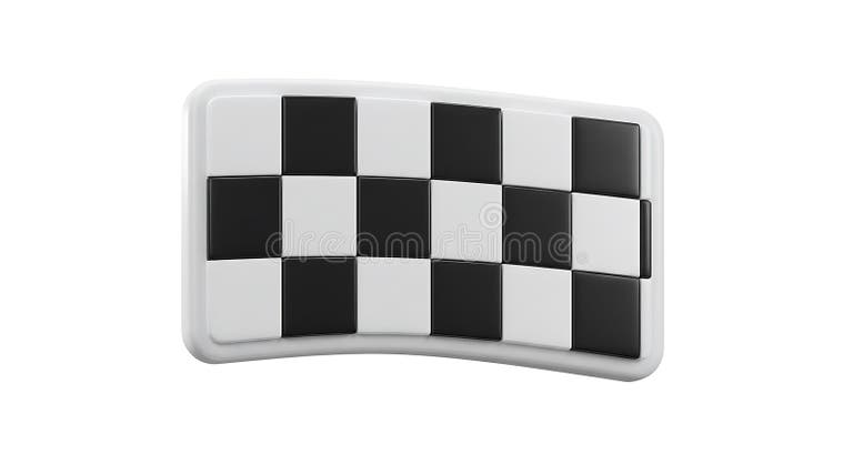 Curved Rectangular Tile Pattern with a Black and White Checkerboard ...