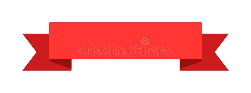 Curved Red Banner Ribbon Flat Vector Design on White Stock Vector ... Curved Red Banner Ribbon Flat Vector Design on White Stock Vector ...