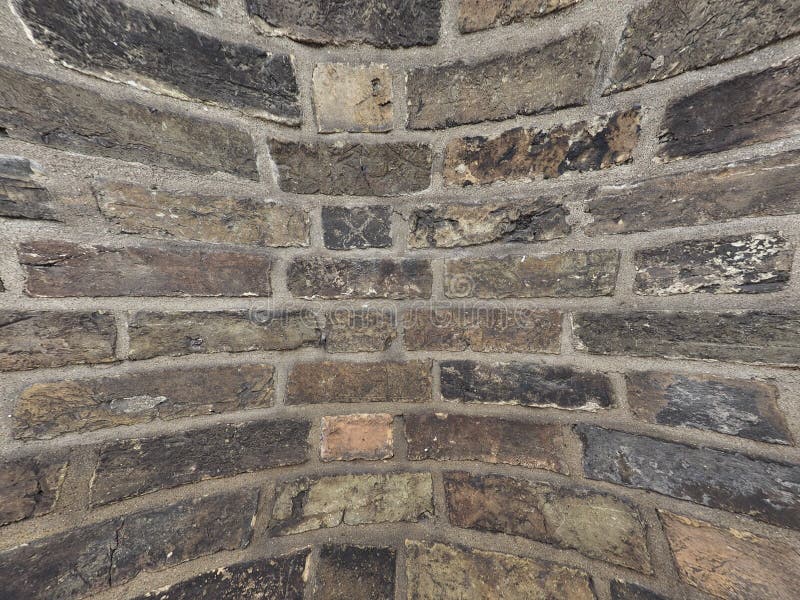 Curved Red Brick Wall Background Stock Image - Image of background ...