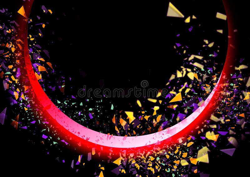 Curved Red Light Abstract Background Stock Illustration - Illustration ...