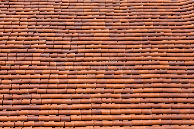 Curved Red Clay Ceiling Tiles Stock Photo - Image of curved, building ...