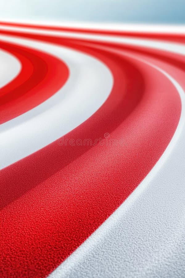 Curved Red and White Pattern on Textured Surface Stock Image - Image of ...