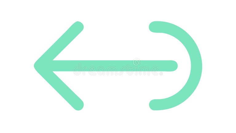 Curved Return Arrow Icon, Redo Action Symbol, Vector Design Generative ...