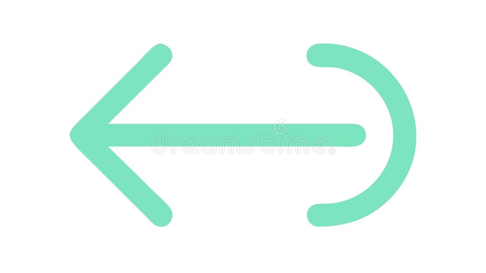 Curved Return Arrow Icon, Redo Action Symbol, Vector Design Generative ...