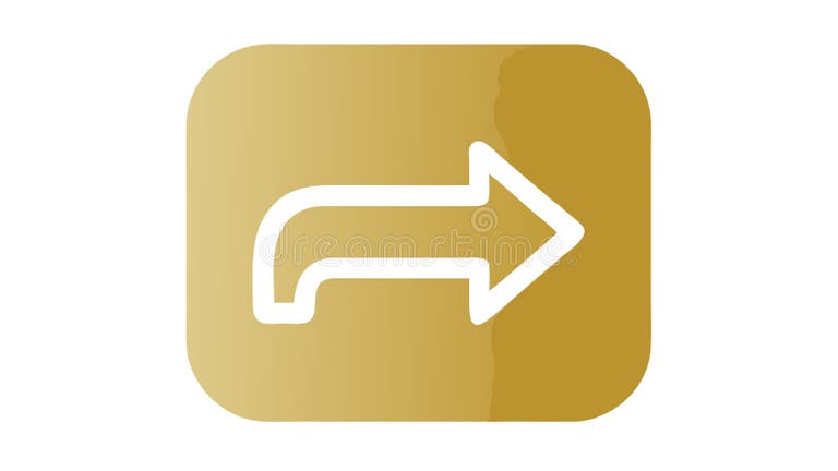 Curved Right Arrow Icon, Redirect and Flow Symbol, Vector Design ...