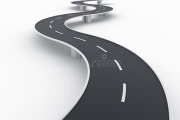 Curved road bridge stock photo. Image of white, winding - 18864094