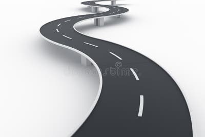 Curved road bridge stock photo. Image of white, winding - 18864094