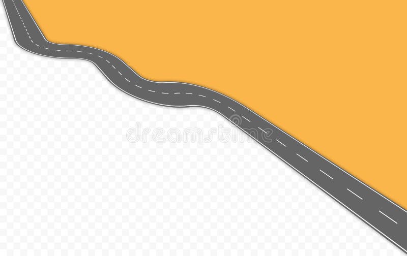 Curved Road with Markings. Vector Illustration Stock Vector ...