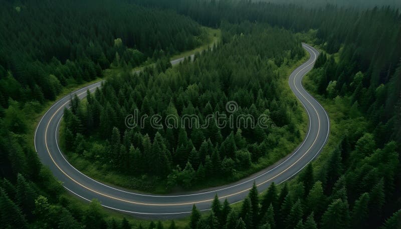 Curved Road Forest Stock Illustrations – 480 Curved Road Forest Stock ...
