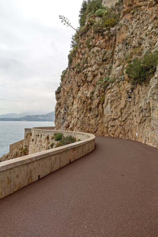 Curved Road Monaco stock photo. Image of road, wall - 165554754