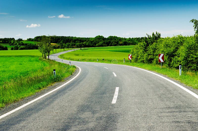 Curved road stock photo. Image of drive, speed, move - 13690352