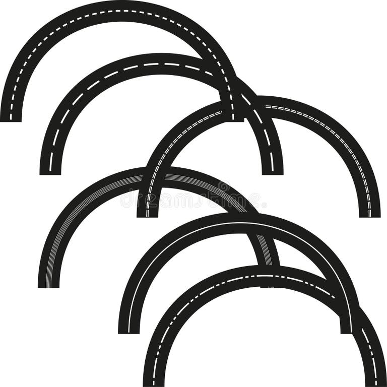 Curved Highway Road Map Stock Illustrations – 505 Curved Highway Road ...