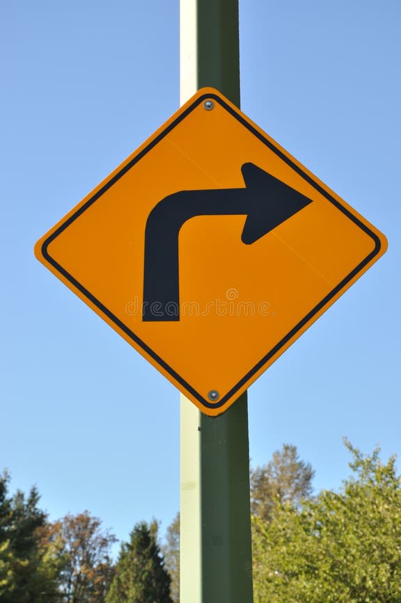 Curved Road Traffic Sign stock photo. Image of symbol - 16301176