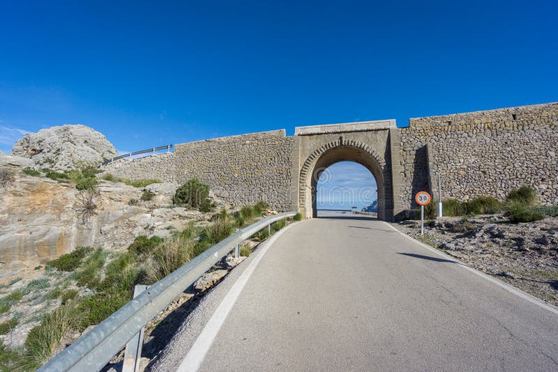 Curved Road Under Bridge, Wide Angle Stock Image - Image of ride ...