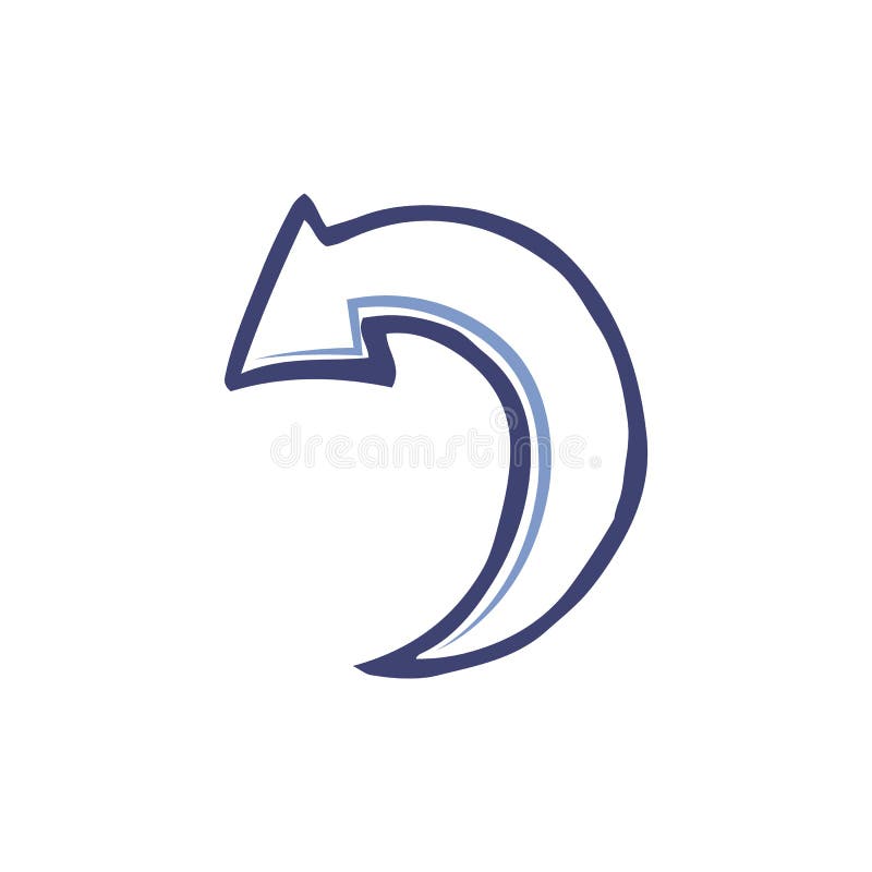 Curved Arrow Outline Icon, Vector Illustration, Arrow Pointer Icon ... Curved Arrow Outline Icon, Vector Illustration, Arrow Pointer Icon ...