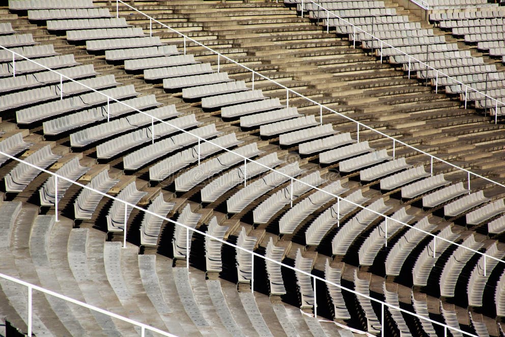 Curved Rows of Seats in Stadium Stock Photo - Image of outdoor, event ...