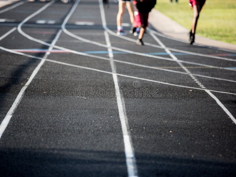 Curved Running Track stock image. Image of white, sport - 100930323