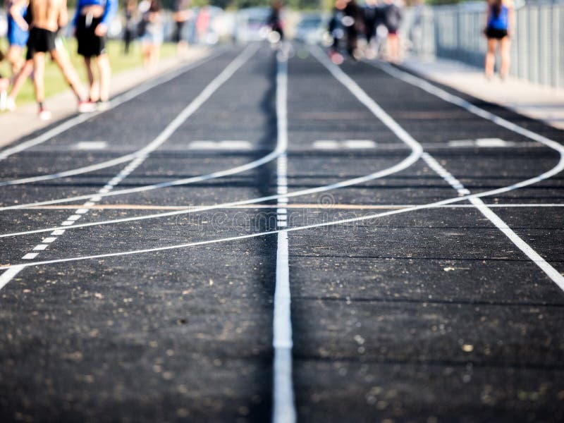Curved Running Track stock photo. Image of view, healthy - 100930412