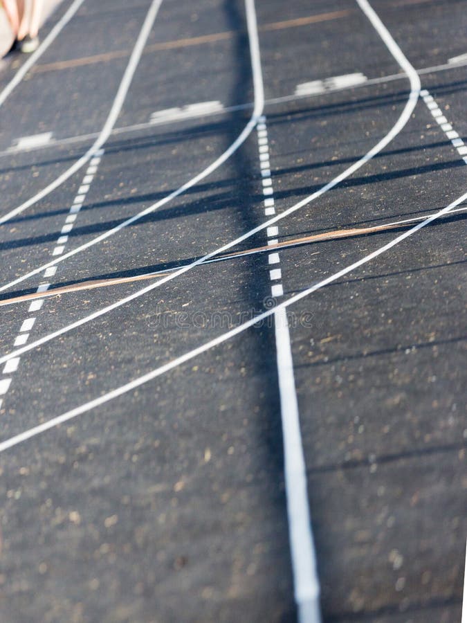 Curved Running Track stock photo. Image of view, healthy - 100930412