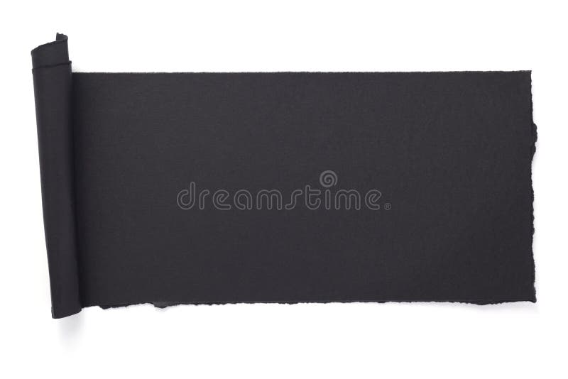 Curved or Scrolled Paper Isolated at Whit Stock Image - Image of ...