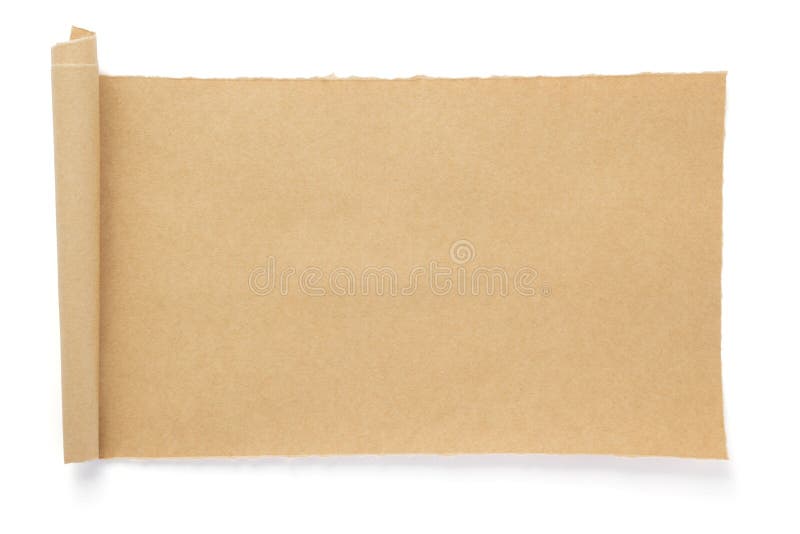Old Curved Paper Scroll Isolated White Stock Photos - Free & Royalty ...