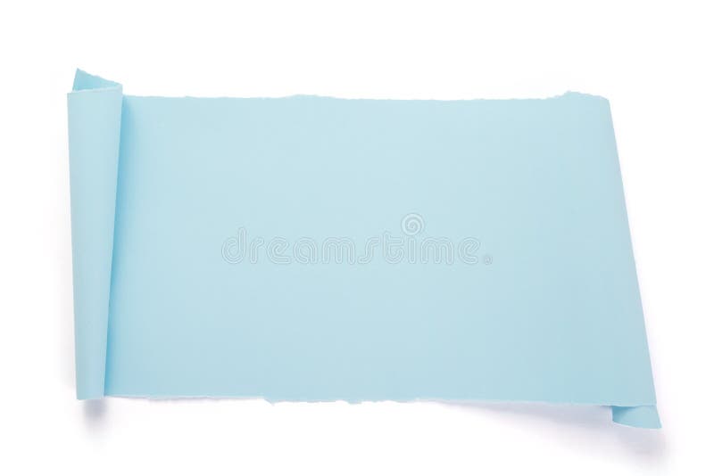 Curved or Scrolled Paper Isolated at White Stock Photo - Image of ...
