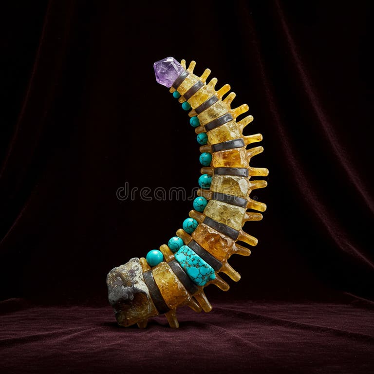 Curved Sculpture Composed of a Segmented Structure Made from Various ...