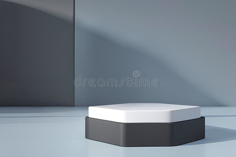 Curved Shape, Square Shape, Podium Display, Light and Shadow, Pastel ...