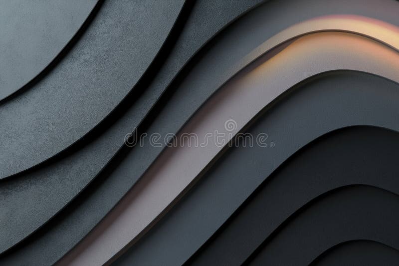 Curved Shapes in Various Shades of Black and Gray Form an Intriguing ...