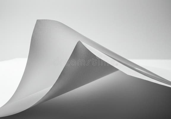 Curved Sheets of White Paper Create a Dynamic, Flowing Visual Effect ...