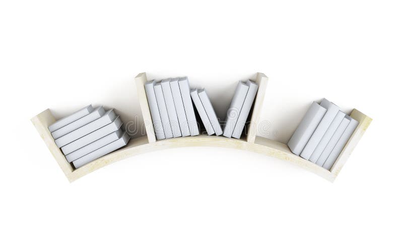 Black and white semi circle book shelf - fetisap