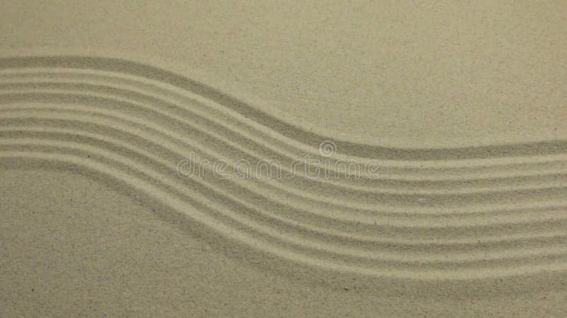 Curved Smooth Lines on Smooth Sand. Panorama Stock Footage - Video of ...