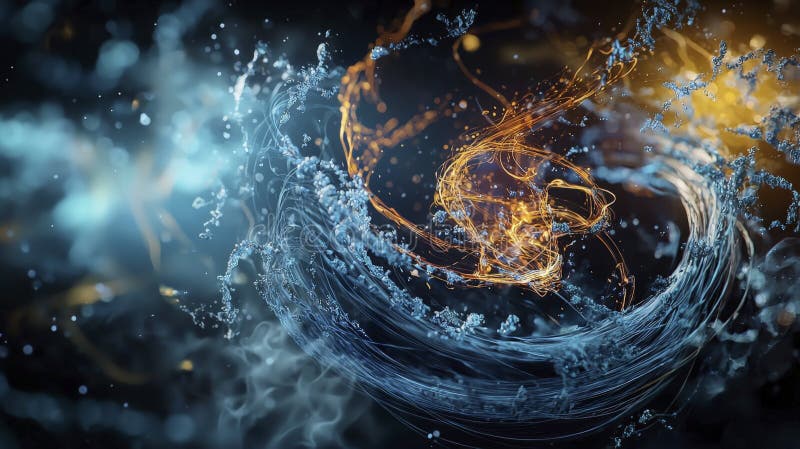 Curved Sound Waves Interpretation Abstract Digital Environment Visual ...