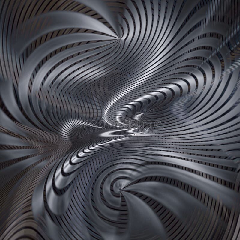 Curved Spiral Interlocking Modern Metal Abstract Background Stock ...