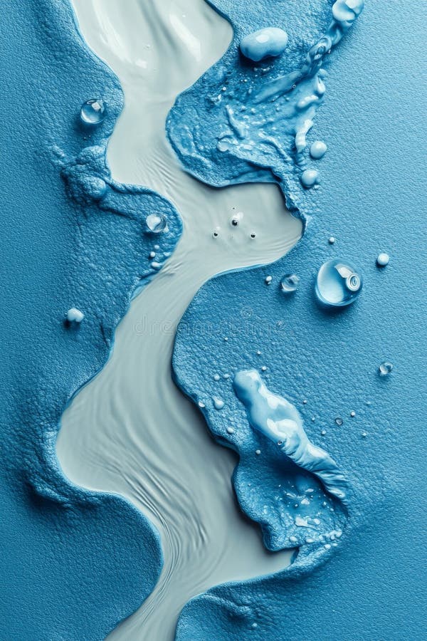 A Curved Splash of Blue Water Set Against a White Background Stock ...