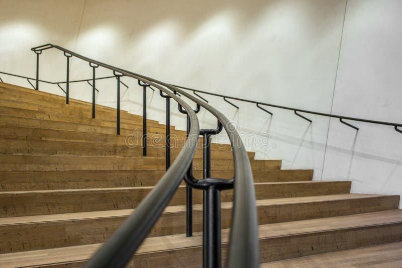 A Staircase Winding Down a Building Stock Image - Image of construction ...