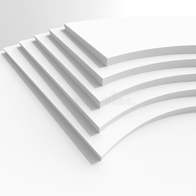 Curved Stairs. 3d Render Illustration Stock Illustration - Illustration ...