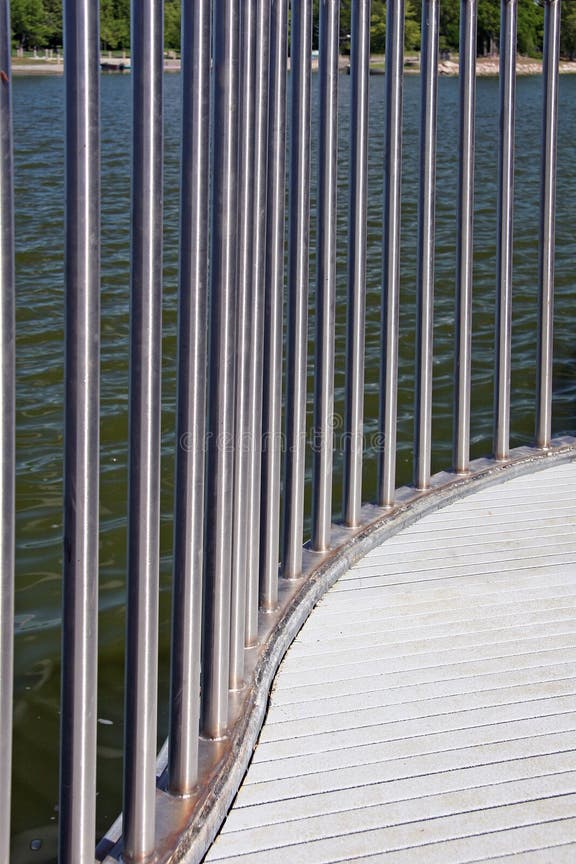 Curved Steel Railing stock image. Image of railing, brilliant - 591921