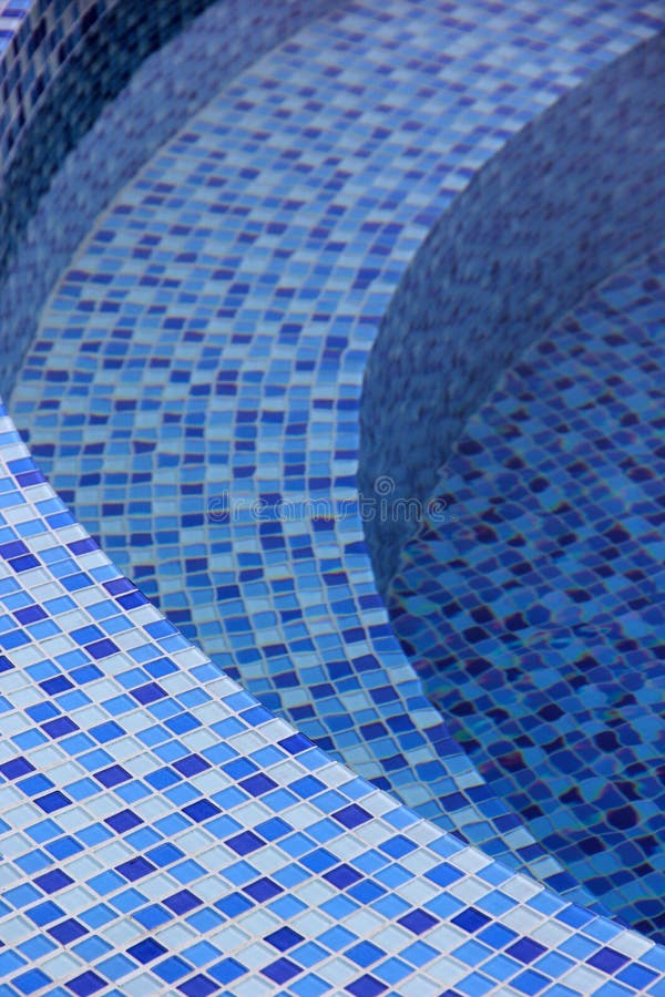 Curved Steps at the Swimming Pool Stock Image - Image of water, liquid ...
