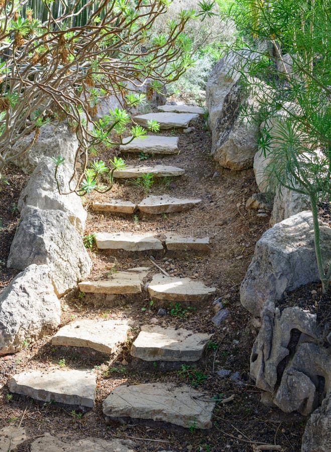 Curved Flagstone Stairs