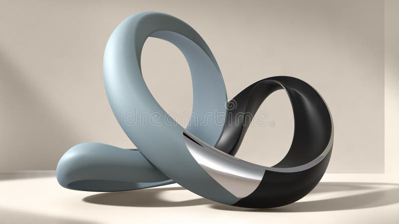 Curved Structure with a Fluid, Dynamic Form Stock Illustration ...