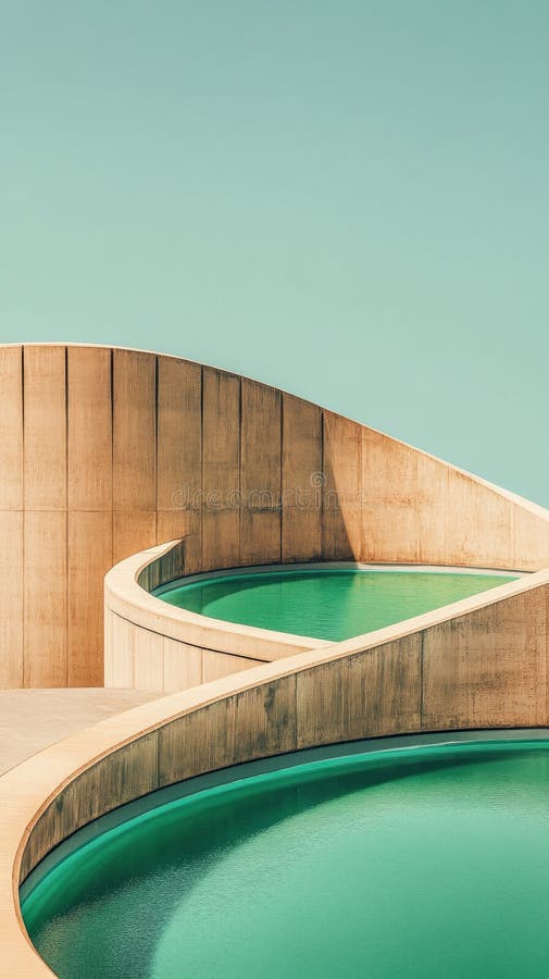 Curved Structures and Pools Symbolize the Integration of Green Hydrogen ...