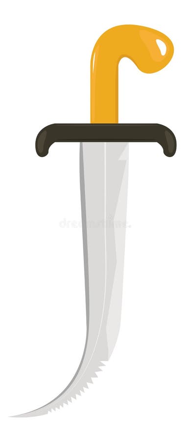 Curved sword stock vector. Illustration of warrior, medieval - 57631610
